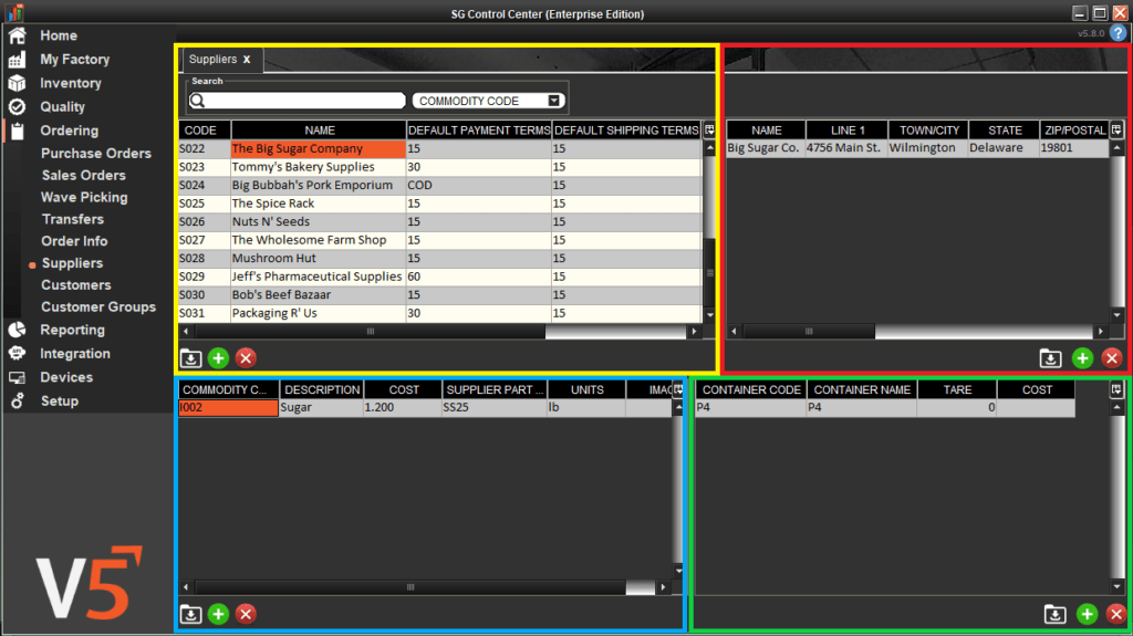 Suppliers - Control Center Guide, V5 Traceability
