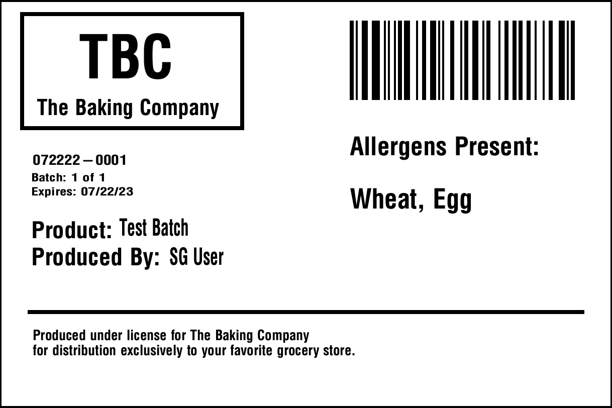 Label formats & Creation - Module Guide, V5 Traceability