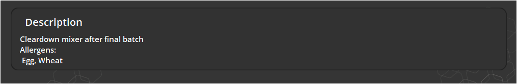 Formula Information - Terminal Guide, V5 Traceability
