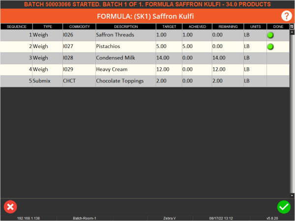 Formula Step - Terminal Guide, V5 Traceability