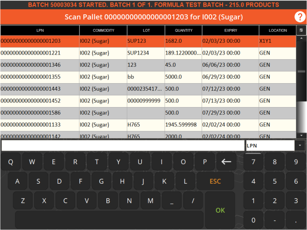 Pallet Select - Terminal Guide, V5 Traceability