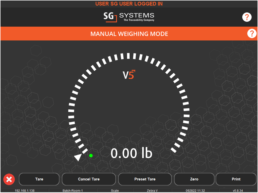 Scale Only - Terminal Guide, V5 Traceability