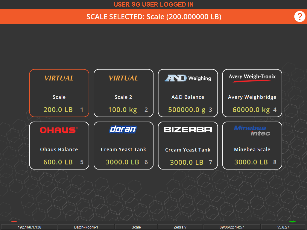 Scale Select - Terminal Guide, V5 Traceability
