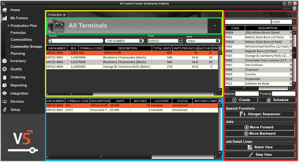 Production Plan - Control Center Guide, V5 Traceability