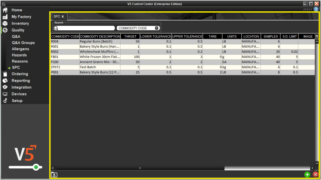 SPC - Control Center Guide, V5 Traceability