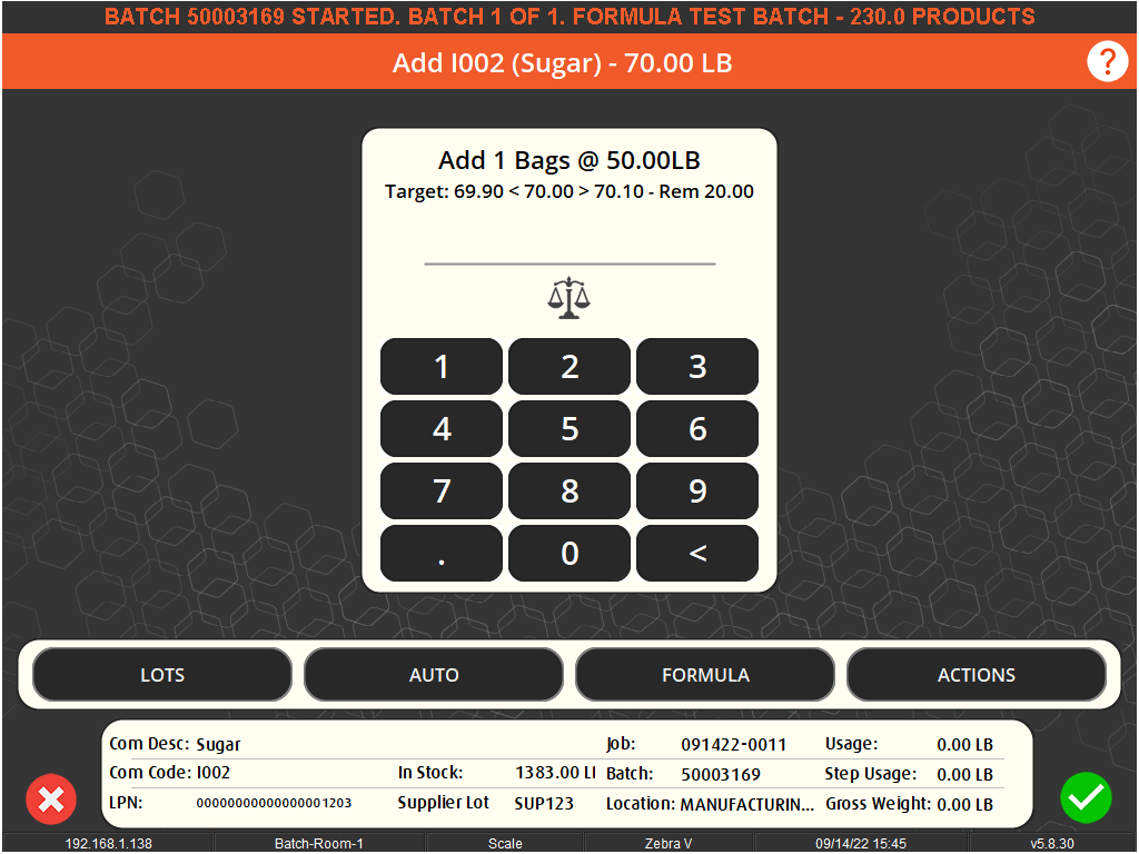 Batching - Module Guide, V5 Traceability - SG Systems Global