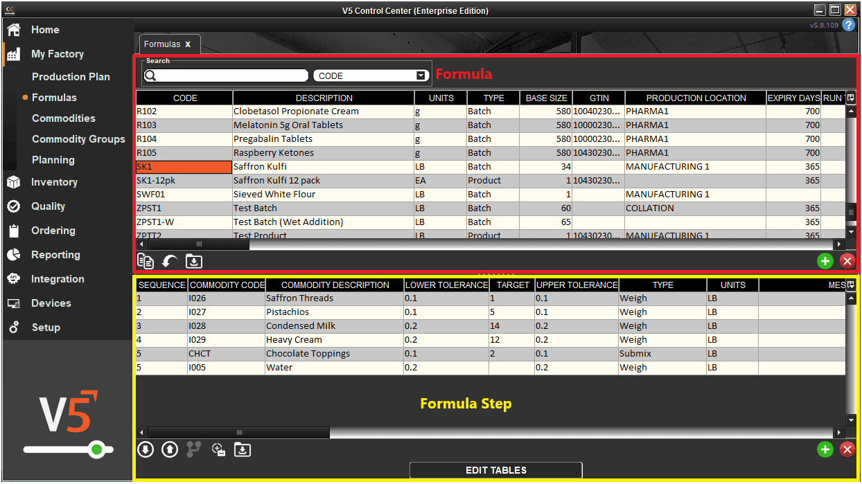 Formulas - SG Systems Global
