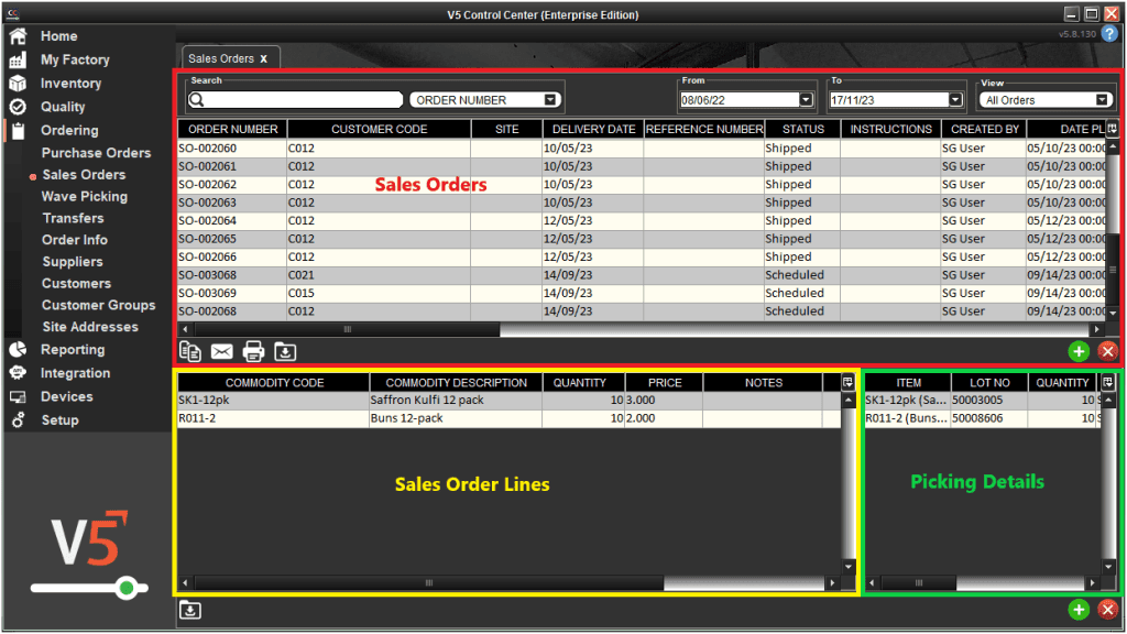 Sales Orders - SG Systems Global