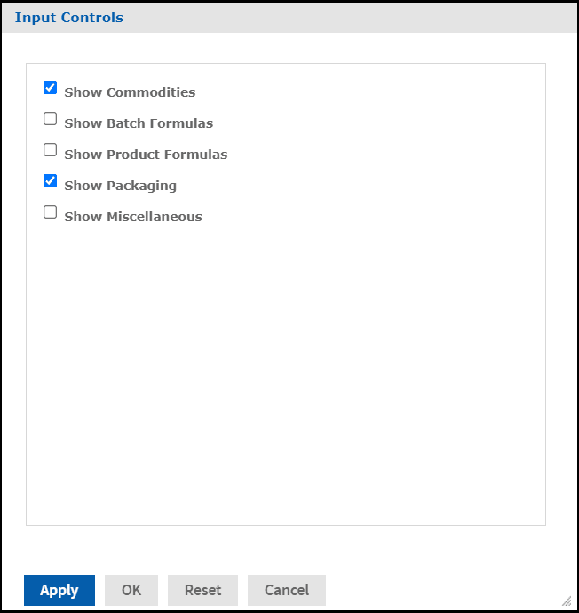 Unused Commodities - SG Systems Global