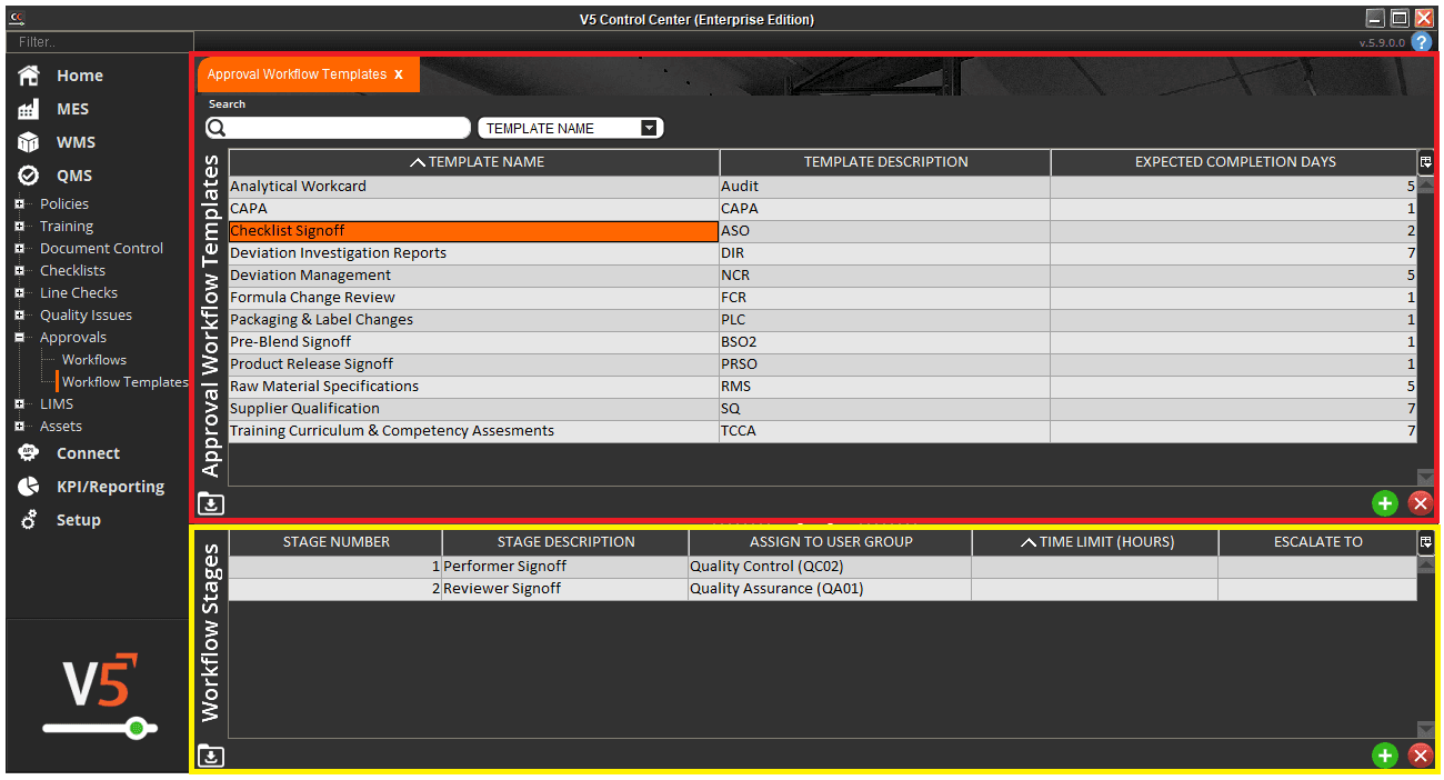 Approval Workflow Templates - Control Center Guide - SG Systems Global