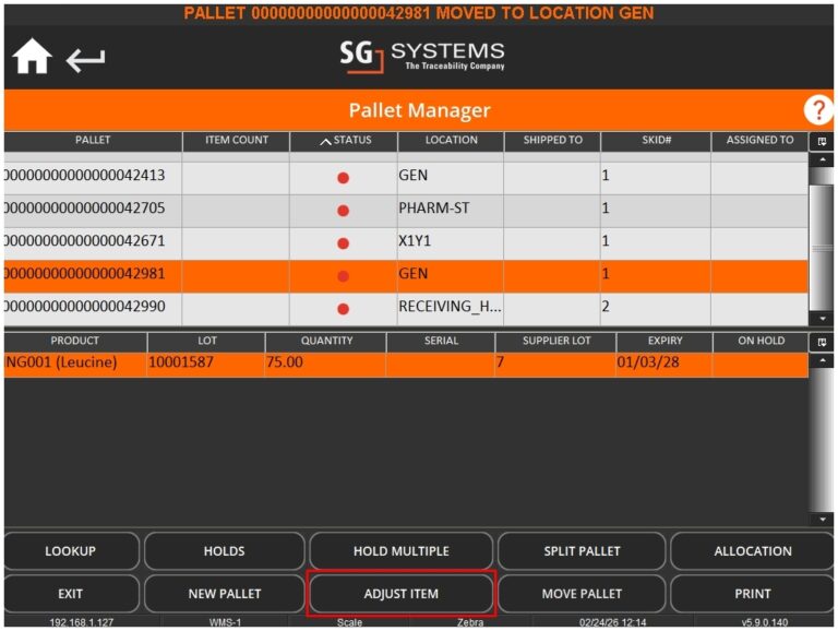 Palletization - Module Guide, V5 Traceability